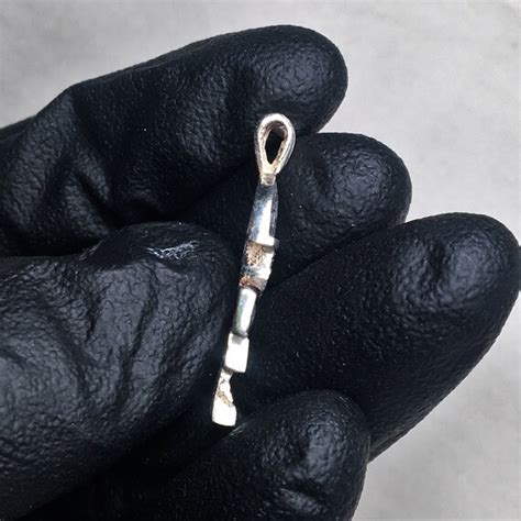 Vintage Inca Peruvian Silver Pendant Gem