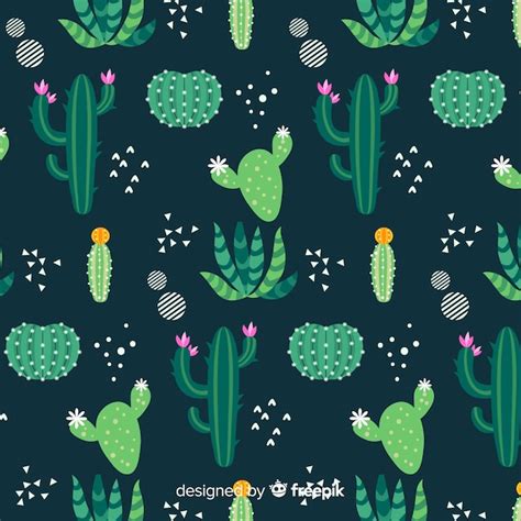 Premium Vector Cactus Pattern