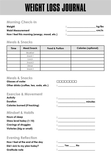 Weight Log Sheet 12 Free Pdf Printables Printablee