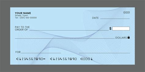 Blank Check Template Design Blank Check Illustration 48877194 Vector