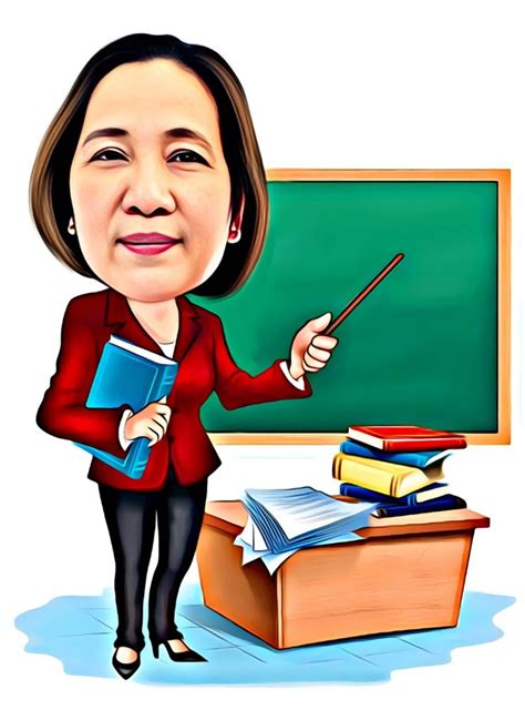 Teacher Solo Female Teacher Cartoon Image Teacher Portrait Famous