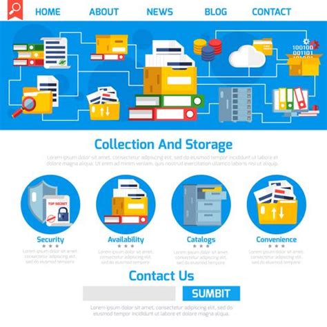 Archive Page Design 483931 Vector Art At Vecteezy