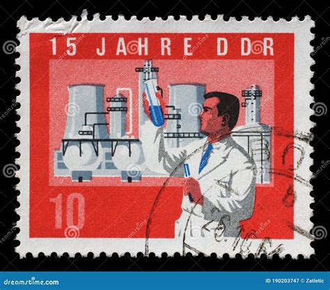 Stamp Issued In Germany Democratic Republic Ddr Shows Scientists