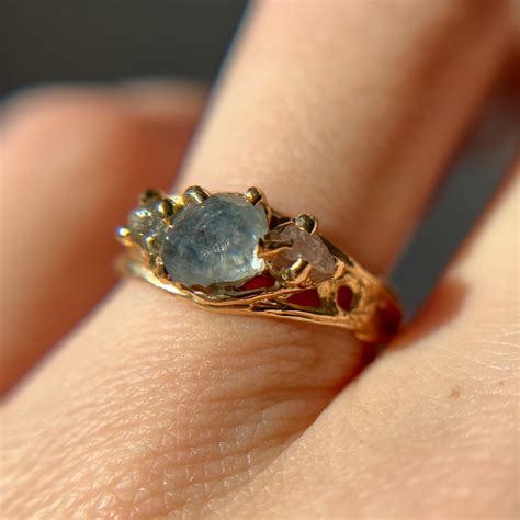 Laurel Montana Sapphire Three Stone Ring Ready To Ship