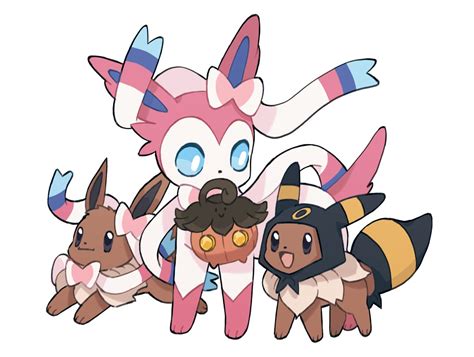 Sylveon Taking Eevee Trick Or Treating For Halloween Art By Mjoyart