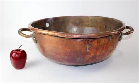 Lot Large Antique French Copper Candy Vat