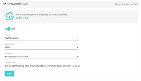 Using Soracom Funk To Call Aws Lambda And Send A Slack Notification