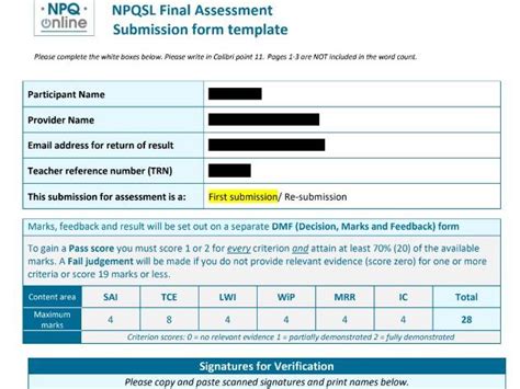 Npqsl Final Assessment Teaching Resources