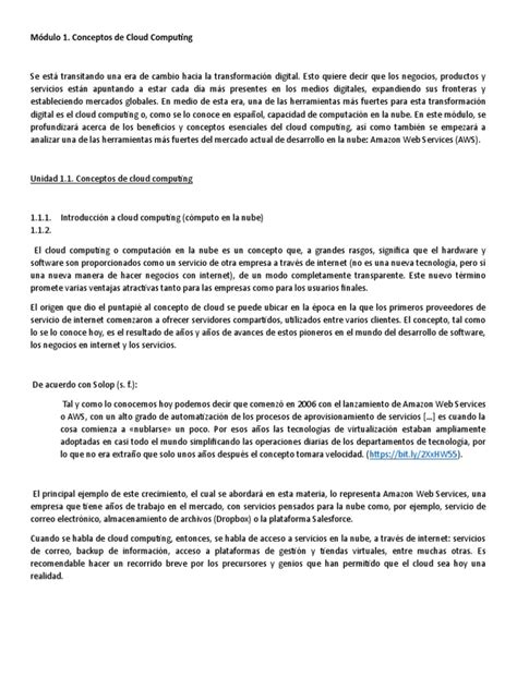 Unidad 1 Cloud Practitioner Aws Teclab Pdf Computación En La Nube Internet