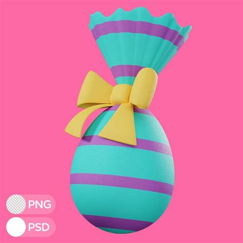 Premium Psd 3d Illustration Easter Egg