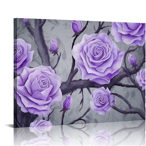 Purple Floral Wall Art