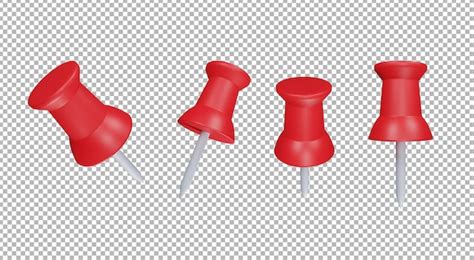 Premium Psd 3d Push Pin Illustration