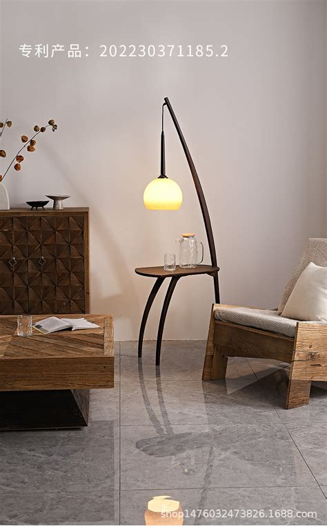落地灯带桌茶几置物复古设计师客厅卧室民宿钓鱼灯日式螳螂柚子灯 阿里巴巴