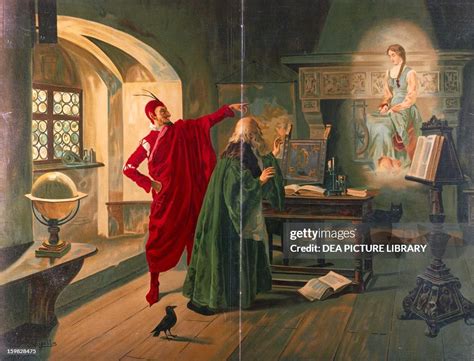 Mephistopheles With An Image Of Margaret Ready To Start Spinning
