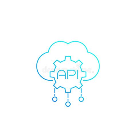 Cloud Api Software Integration Vector Stock Vector Illustration Of