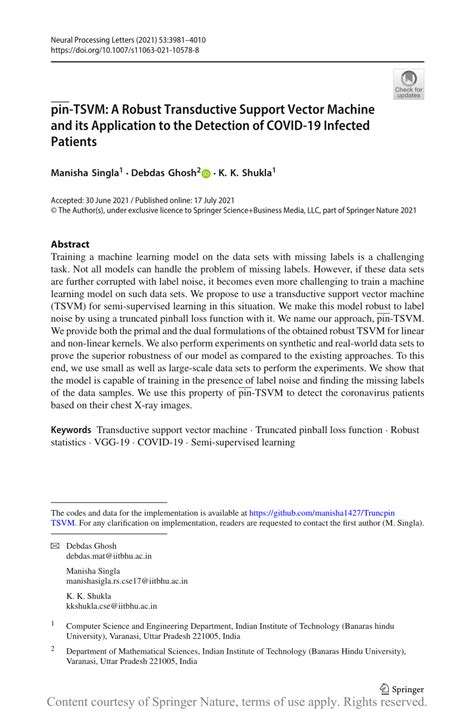 Overline Text Pin Tsvm A Robust Transductive Support Vector