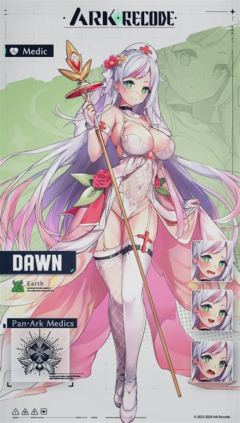 Dawn Ark Re Code Ark Re Code Highres Official Art 1girl Arm Up Blush Closed Mouth