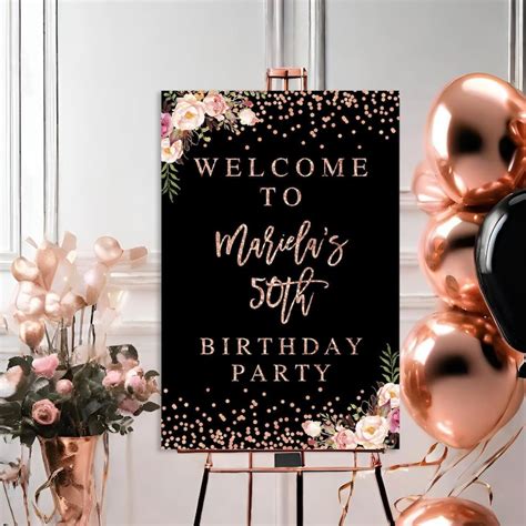 Rose Gold Sign Etsy