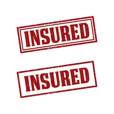Premium Vector Insured Red Square Grunge Stamp Vector Illustration