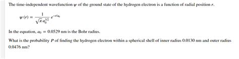 solved the time independent wavefunction y of the ground