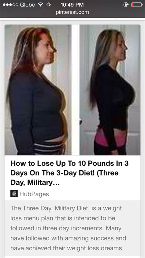 3 Day Military Diet Results Before And After Conposts