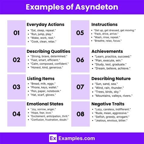 Asyndeton 50 Examples Importance How To Use Pdf