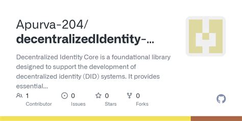 Github Apurva 204decentralizedidentity Core Acropolis Decentralized Identity Core Is A