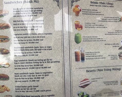 Banh Mi Huynh Hoa Ho Chi Minhstad Menu Prijzen En