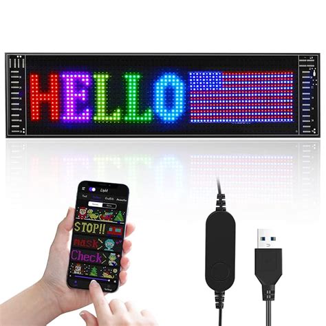 Buy Qbzdoua Led Matrix Panel 14 6x3 6” Led Display Board Portable Rgb Panel 16x64 Pixel Text