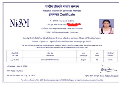 Ca Kajal Jaiswal On Linkedin Completed Nism Series Xv Research Analyst Certification