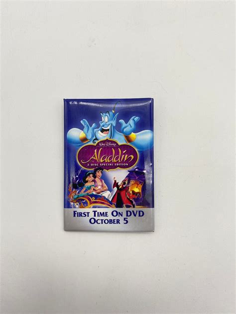 Disney Aladdin Special Edition Dvd Movie Release Button Pin Disney Pins