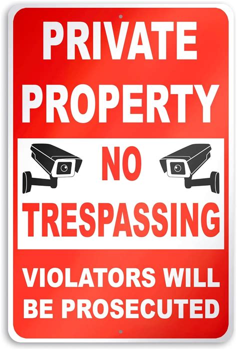 Private Property No Trespassing Sign 10x14 Reflective Aluminum