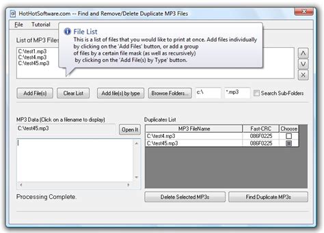 Find And Remove Delete Duplicate Mp3 Files A Great Dupefind Removedupes Erasing Dupes In