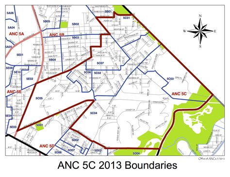 Advisory Neighborhood Commission 5c Boundaries And Maps