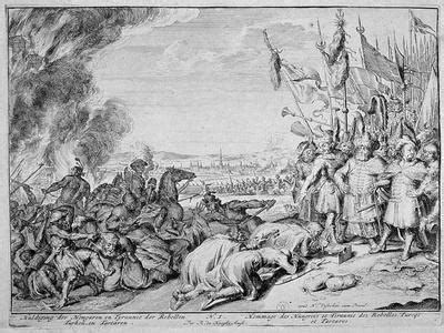 Vienna Print Cycle Homage Of The Hungarians 1683 Engraving Giclee