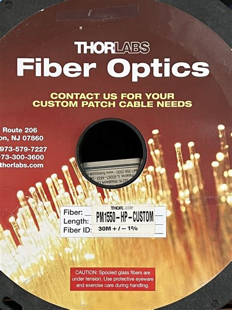 Thorlabs Pm1550 Hp Custom Panda Fiber 30m Fcpc Connectors For Sale