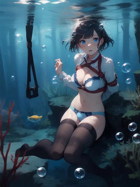 All Anime Girl Chained Underwater