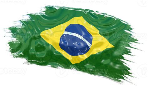 Ilustração 3d Da Bandeira Do Brasil Isolada No Fundo Branco 12896248 Png