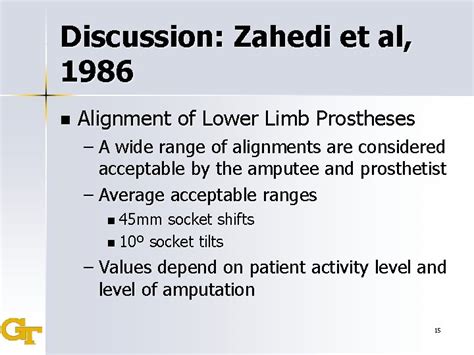 Evaluation Of Alignment Methods For Transtibial Prostheses Missy