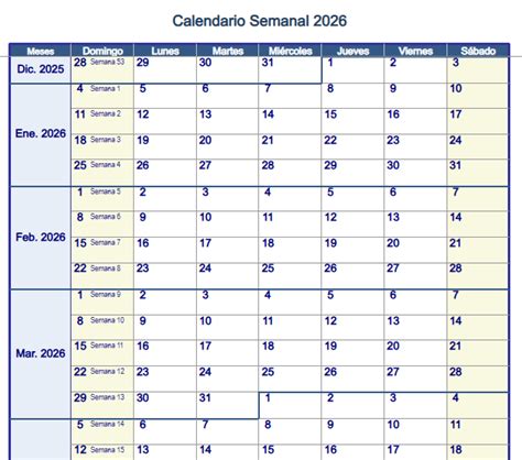 Plantilla Vacaciones 2026 Excel Gratis