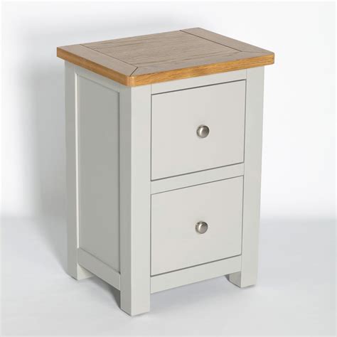 Manor Greyoak 2 Drawer Bedside Table Nightstand Fully Assembled