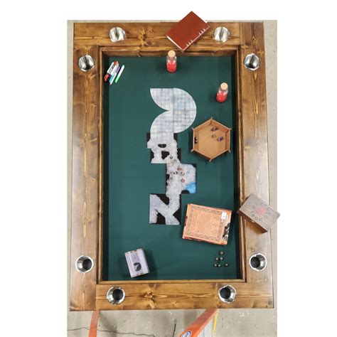 Custom Gaming Table Role Playing Game Table With Folding Legs Vaulted