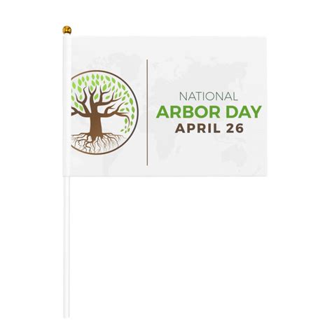 Happy Arbor Day Flag Small Mini Hand Held Flags Small Miniature Flags 5