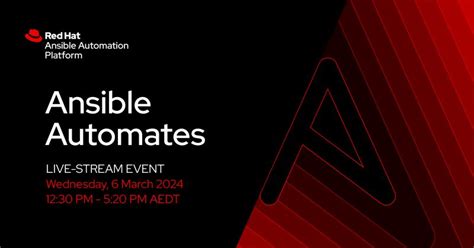 Red Hat On Linkedin Ansible Automates Melbourne Live Stream
