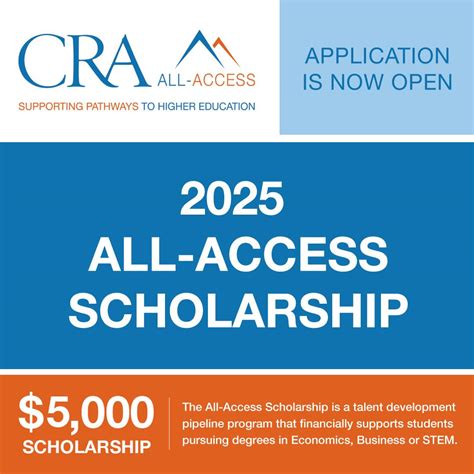 Charles The Cra All Access Scholarship Program Is Back Were Excited