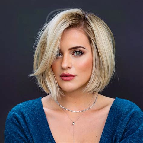 Blonde Blunt Cut Bob Side Part The Perfect Hairstyle For