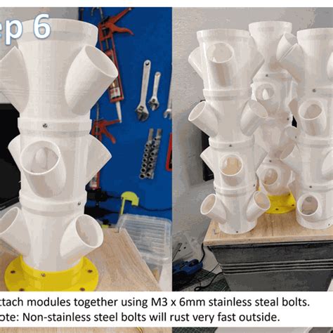 ⚽ Modular Hydroponics Tower・free Stl File For 3d Printing・cults