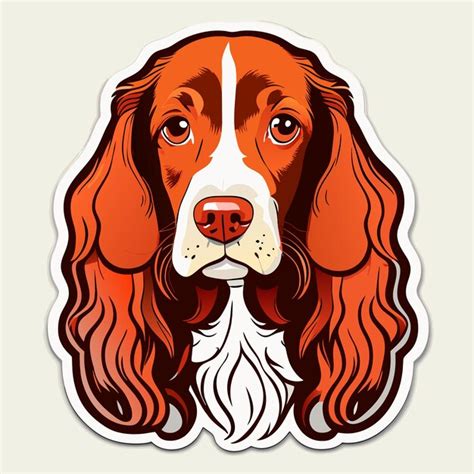 Premium Vector American Cocker Spaniel Dog Sticker Illustration