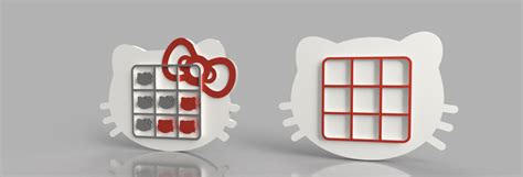 3mf File Tic Tac Toe Hello Kitty 👋・3d Printable Model To Download・cults