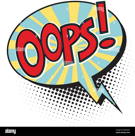 oops comic bubble Stock Vector Image & Art - Alamy